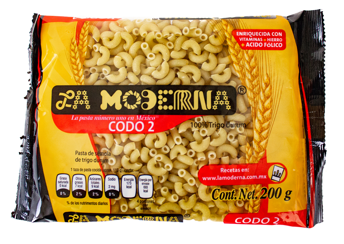 Pasta P/ Sopa Codo La Moderna 200 Gr.